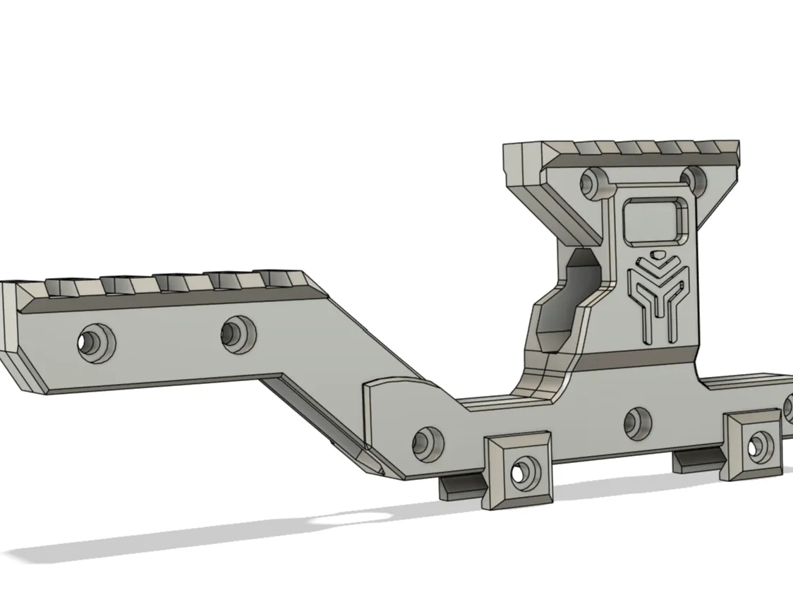 Dual Picatinny Riser (Hydra Mount) - Free 3D Print Model - MakerWorld