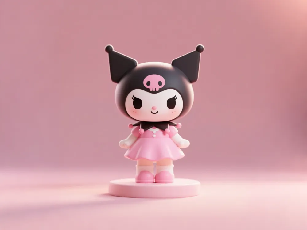 Pink Skirt Kuromi - Cute Q-version Sanrio Kuromi - Girl Coloring Toy ...