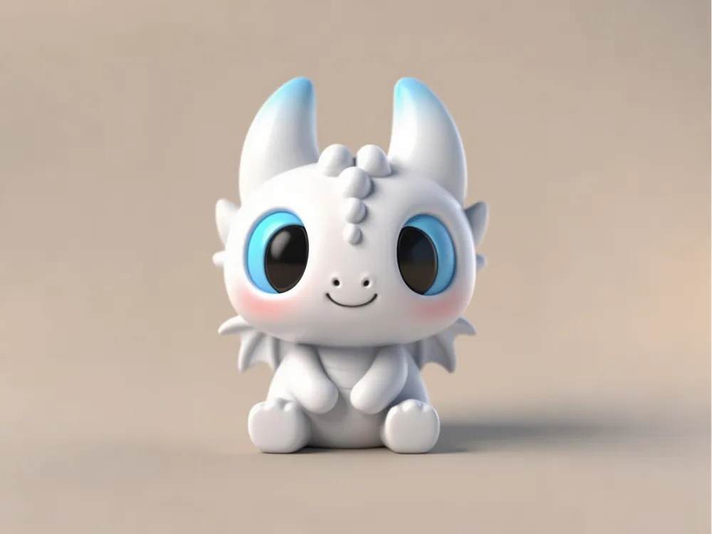 Light Fury - How to Train Your Dragon - Animated Movie Chibi ...