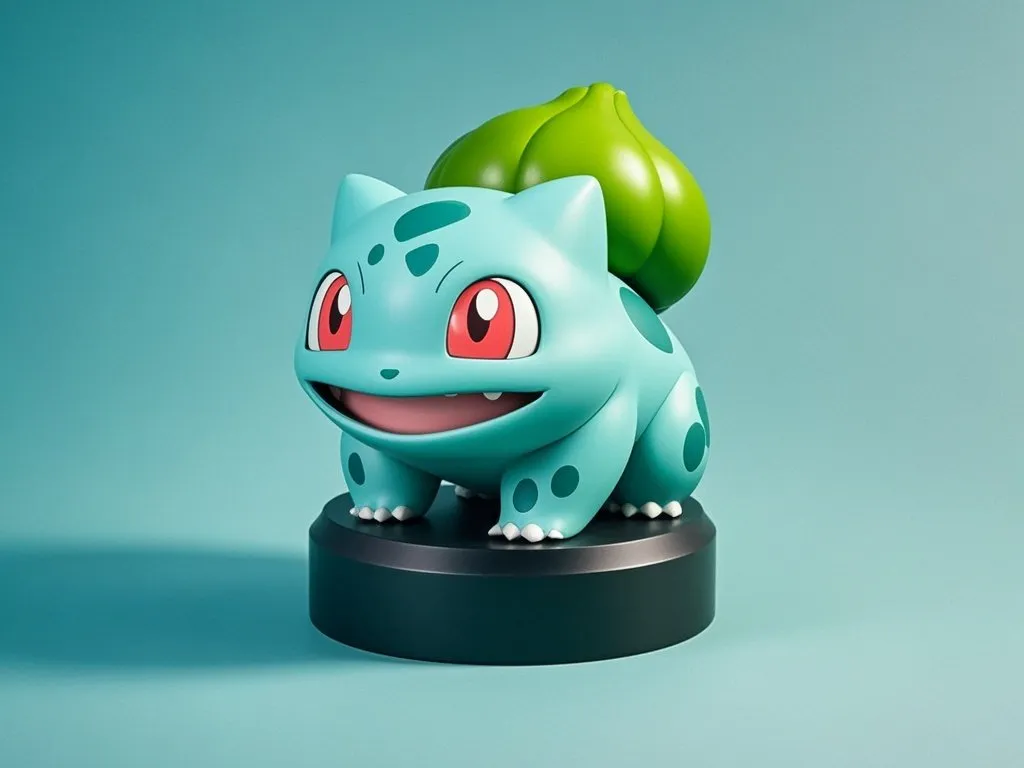 Bulbasaur-Pokemon figurine-cute anime figure coloring toy - Free 3D ...