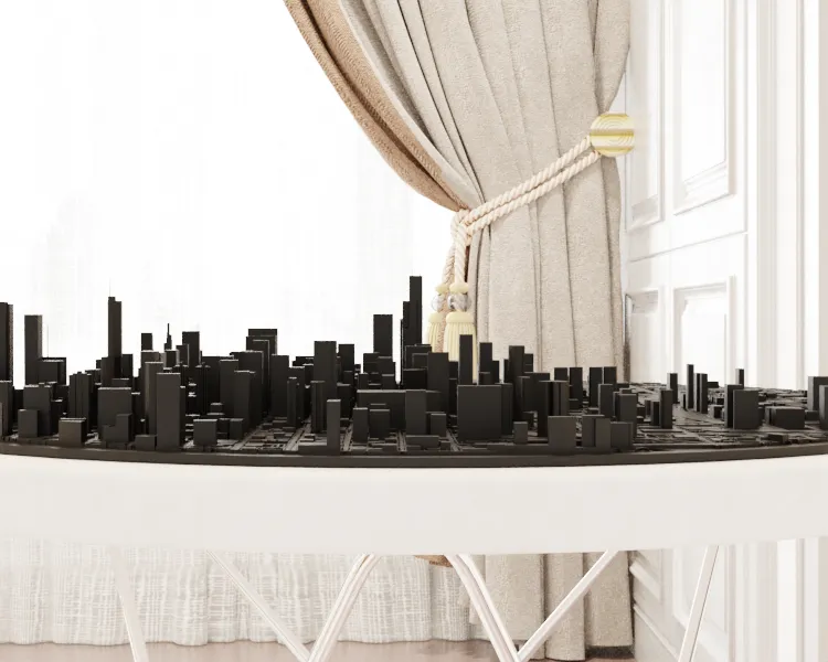 Chicago Skyline – Circular Topographic Map STL by Marjers MakerWorld ...