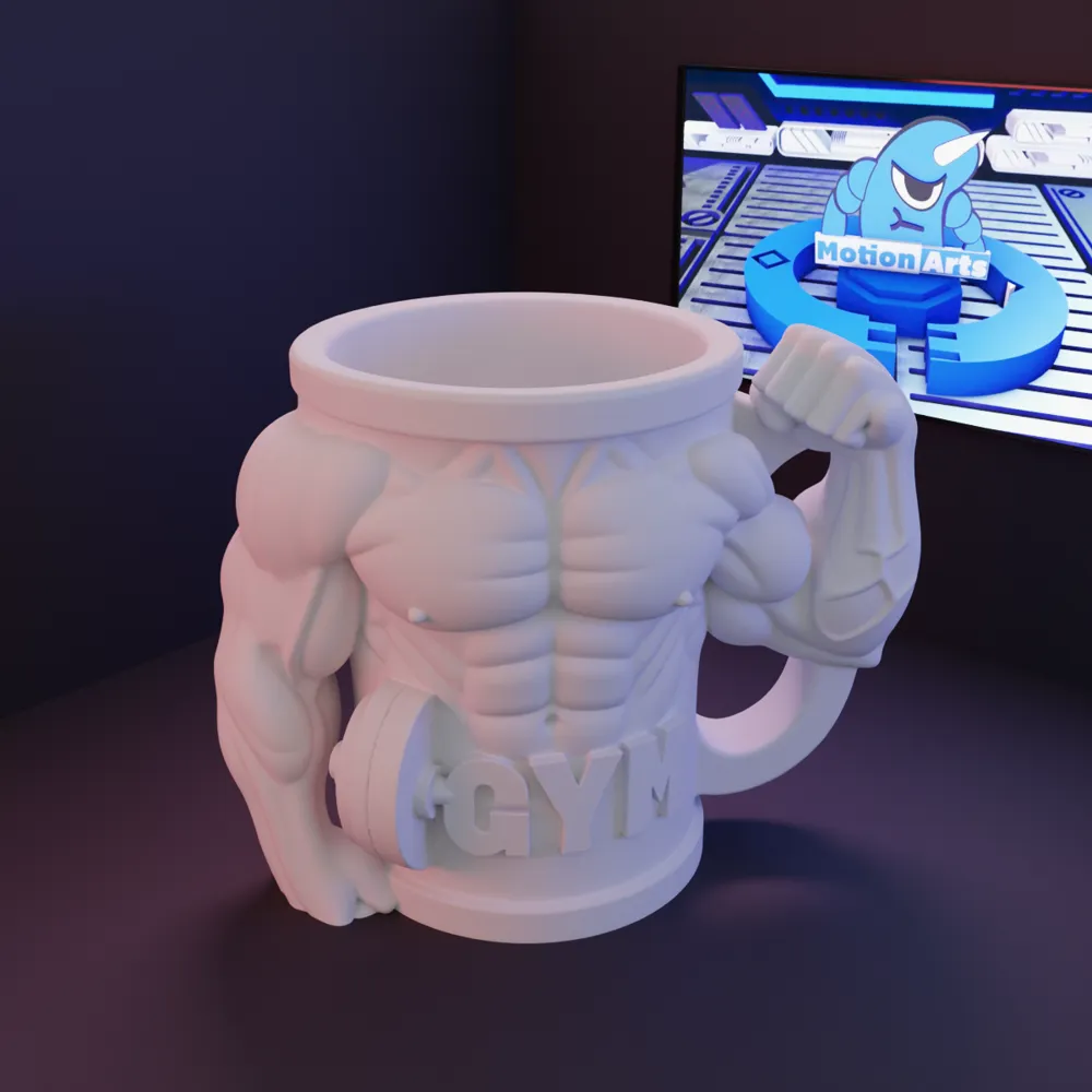 Men's GYM Mug - Free 3D Print Model - MakerWorld