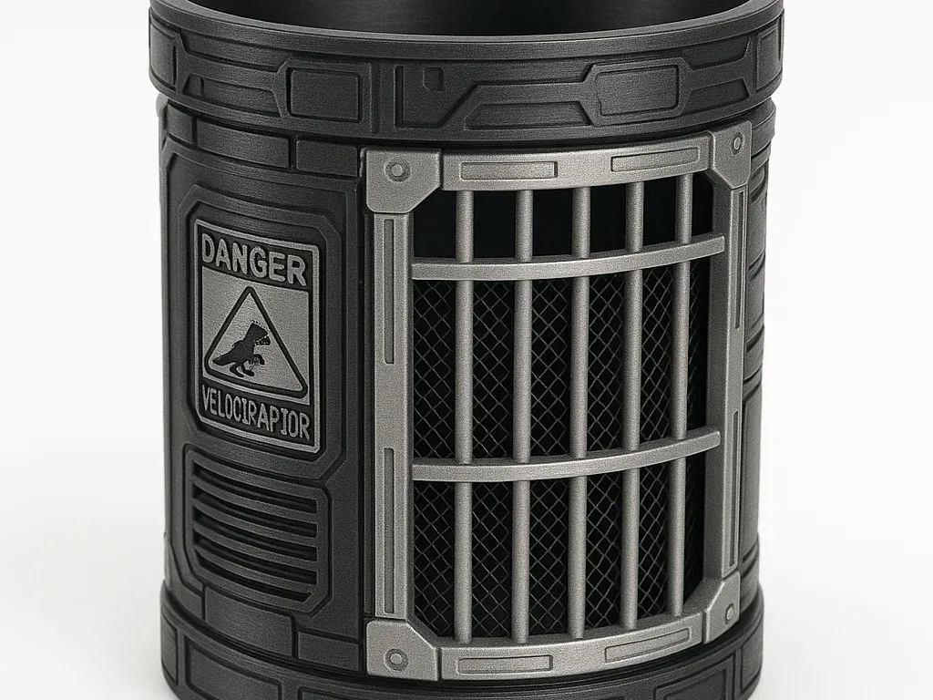 Raptor Cage Bin Jurassic Park Inspired Trash Can - Free 3D Print Model ...