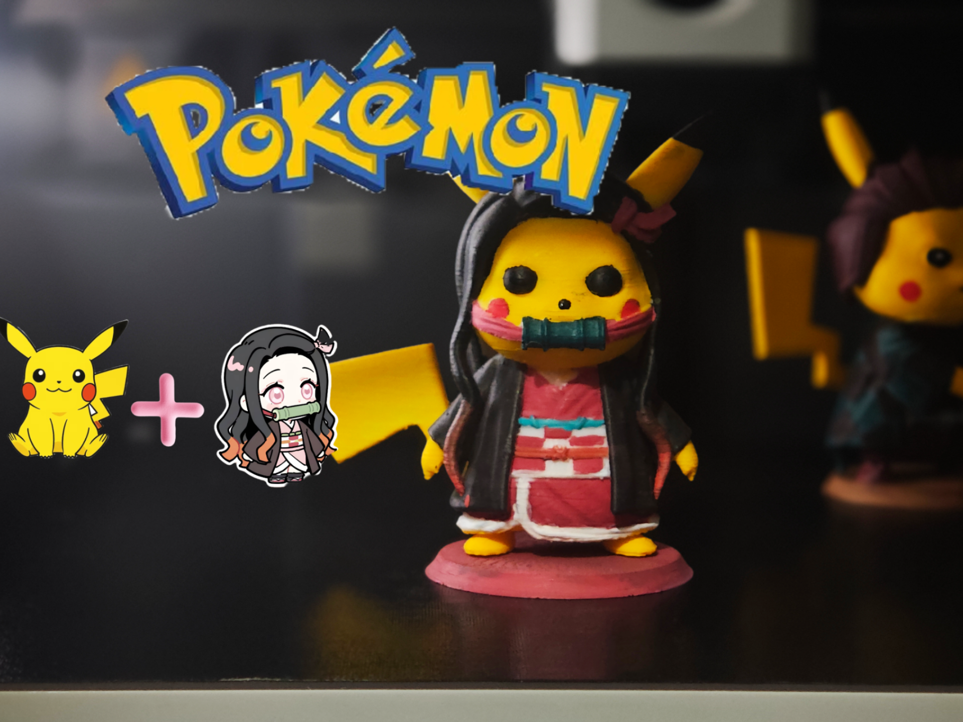Pikachu cosplay Nezuko por Pig-Dog-Dog MakerWorld: Baixe modelos 3D ...