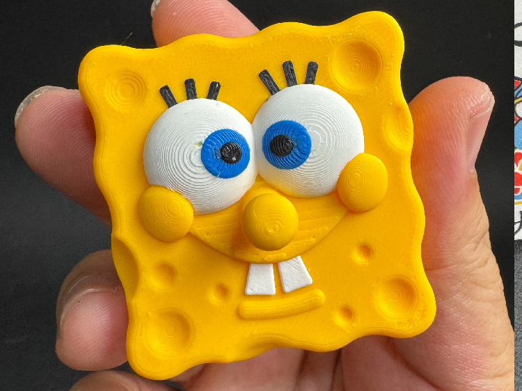 SpongeBob Fridge Magnet by 强哥玩3D MakerWorld: Download Free 3D Models