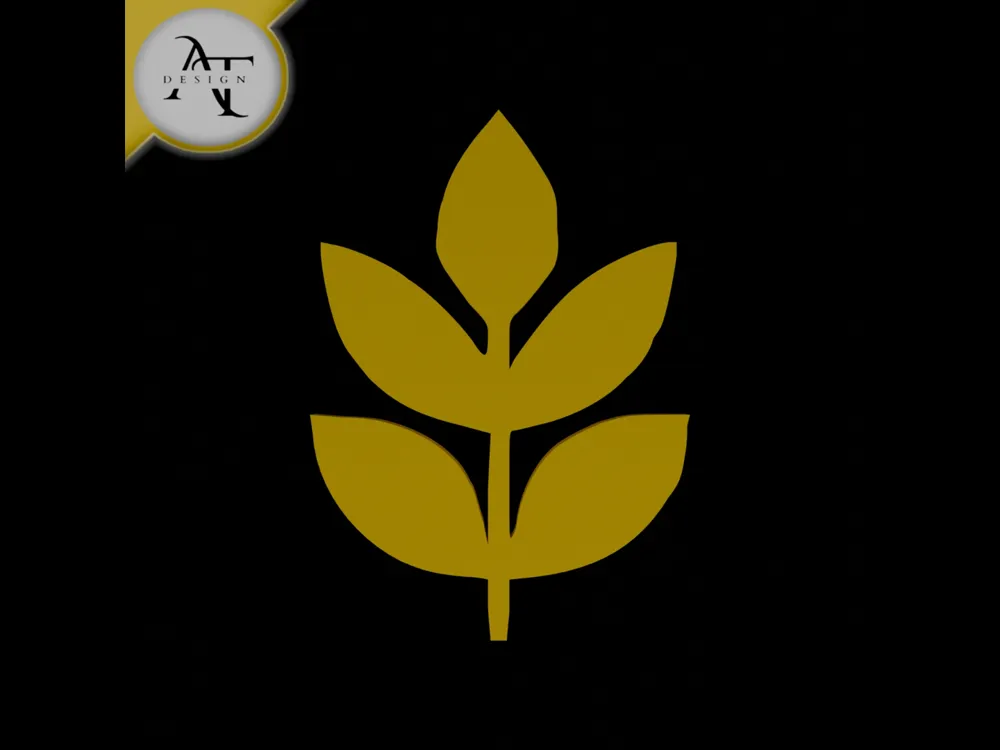 Simple Leaf Symbol - 2D Art by AT Design MakerWorld: Download Free 3D ...