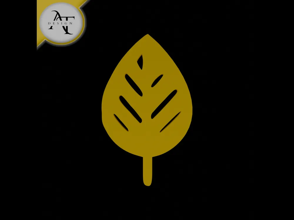 Simple Leaf Symbol - 2D Art - Free 3D Print Model - MakerWorld