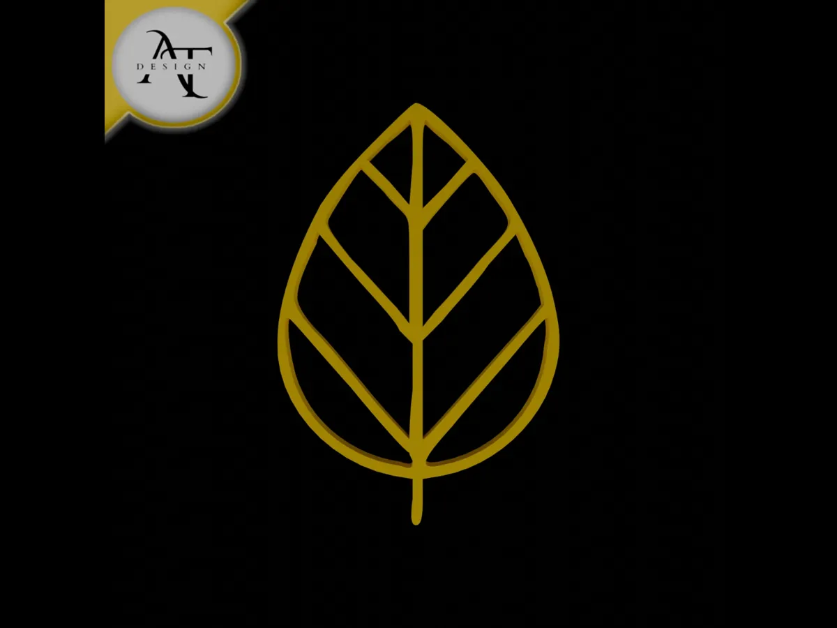 Simple Leaf Symbol - 2D Art - Free 3D Print Model - MakerWorld
