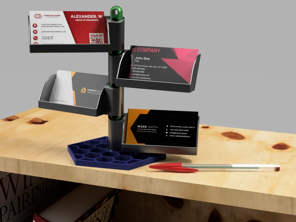 4 tier adjustable card holder & optional features by Joe MakerWorld ...