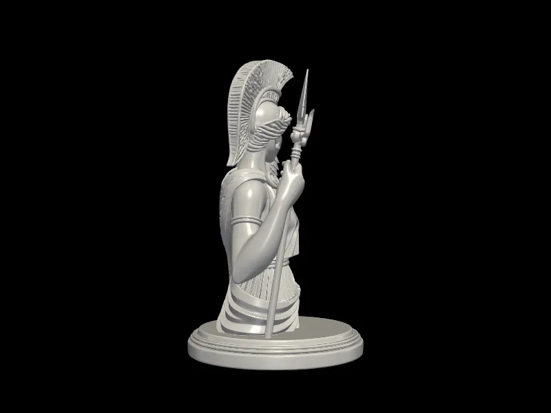 Estatua 3D de la Diosa Atenea con Búho por BROSCO STUDIO MakerWorld ...