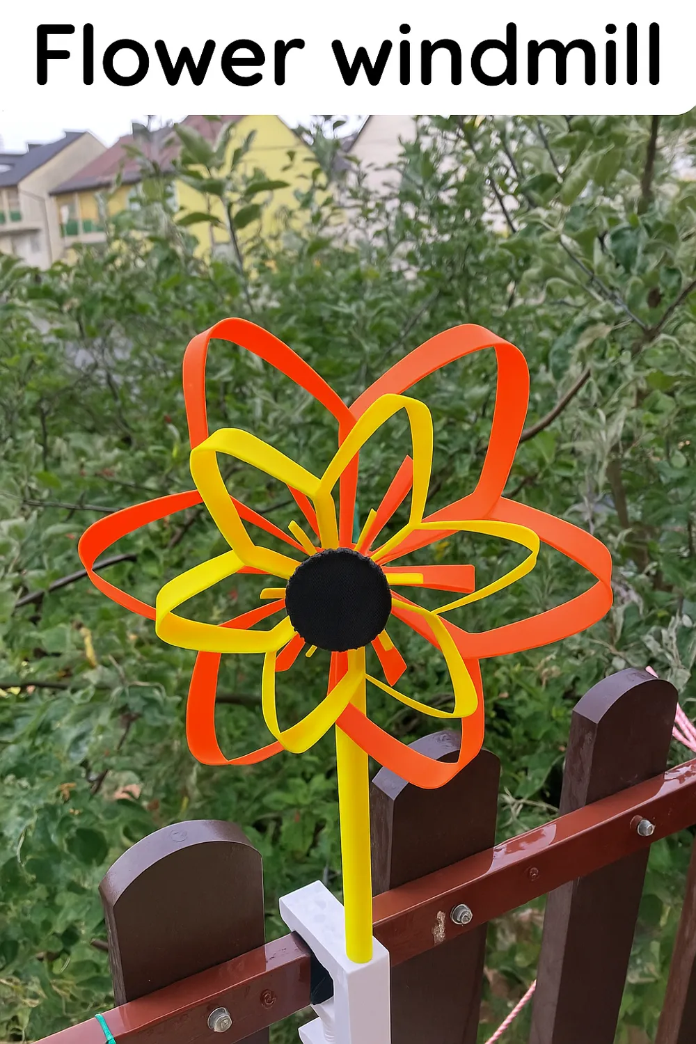 Flower windmill - Free 3D Print Model - MakerWorld