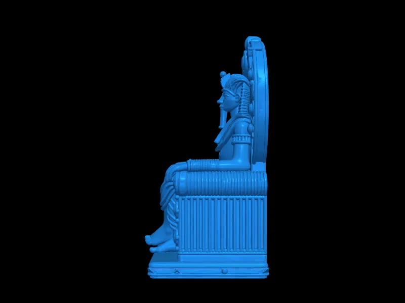 Egyptian Pharaoh on Ornate Throne 3D Model by BROSCO STUDIO MakerWorld ...