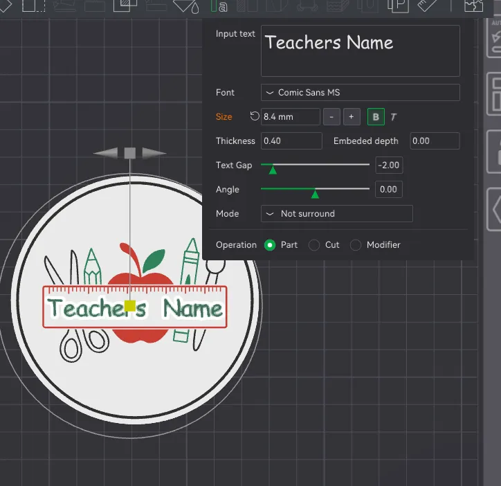 Editable Teacher's Name Coaster - Free 3D Print Model - MakerWorld