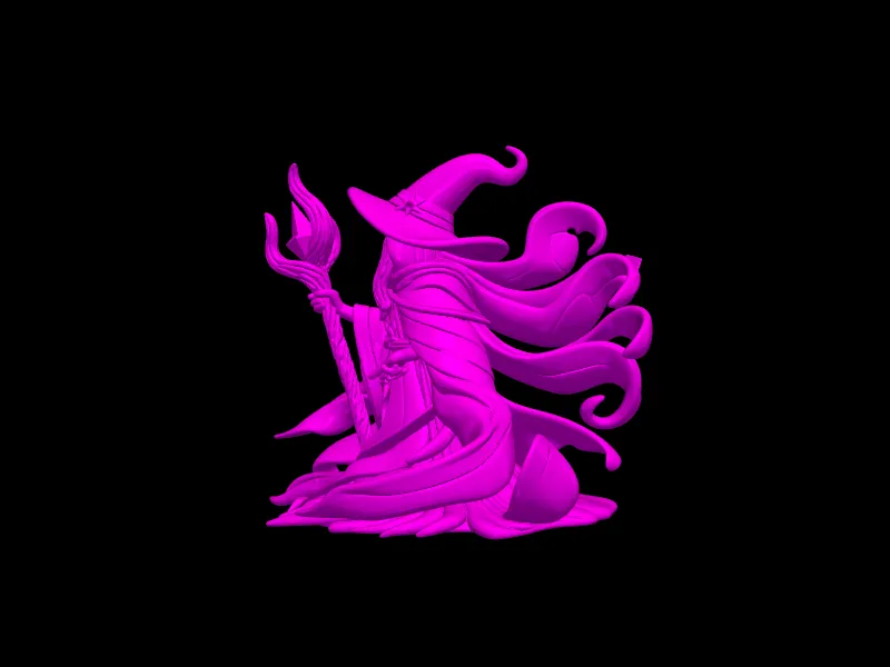 Fantasy Cloaked Wizard STL - Dynamic Pose Mage - Free 3D Print Model ...