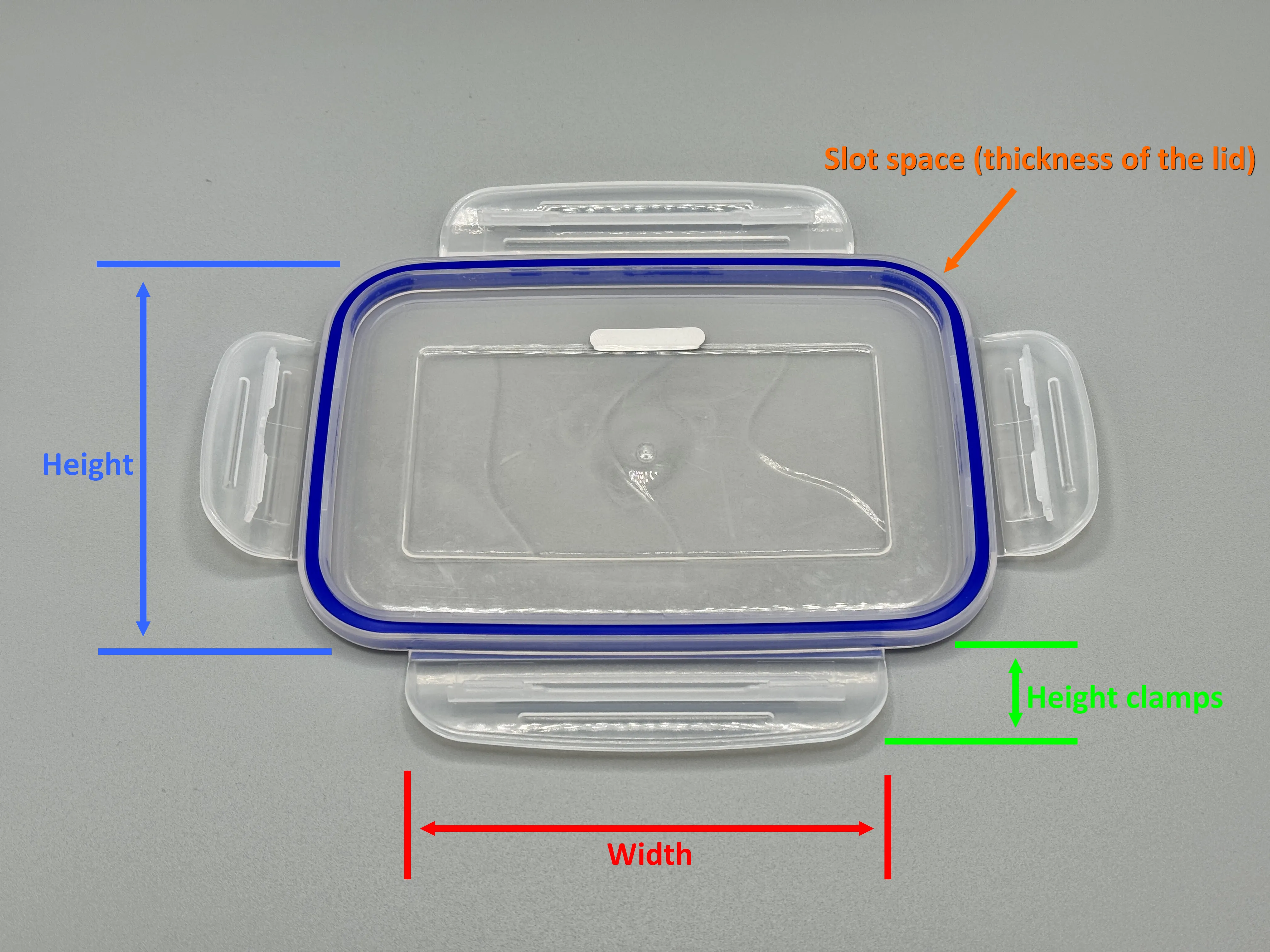 Lid holder for rectangle food container - Free 3D Print Model - MakerWorld