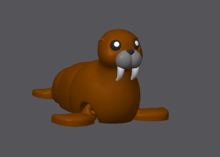Walrus & Seal - Articulated Keychain Figure by Biocraftlab MakerWorld ...