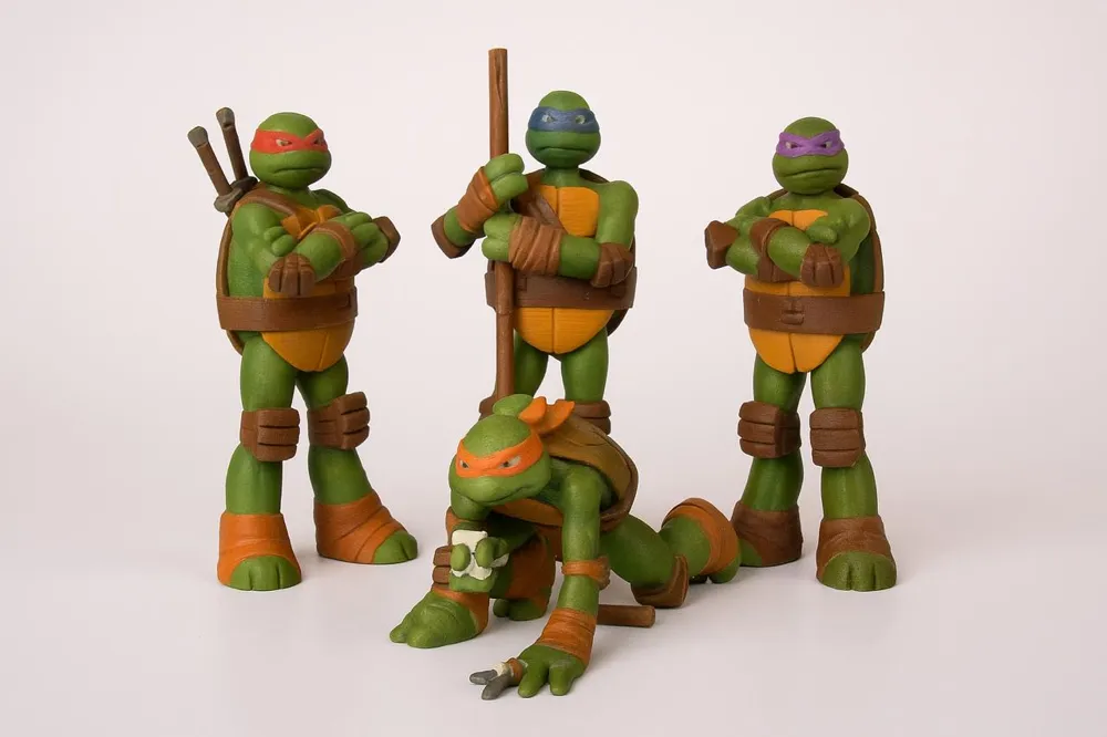 Ninja Turtles – TMNT Figurine Set by GeekSculpt3D MakerWorld: Download ...
