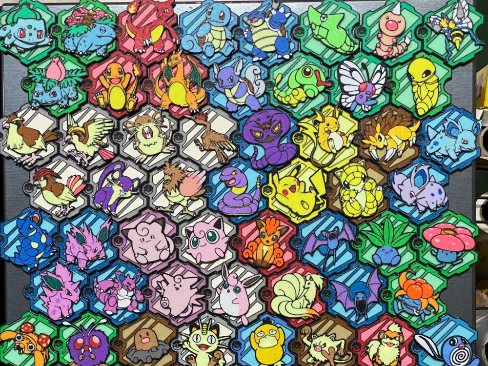 Pokemon aimant de réfrigérateur 001—101 par 木心 MakerWorld : Téléchargez ...