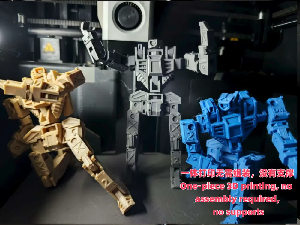 Print in Place Mech (Print in Place, no supports, ratchet joints) by ...