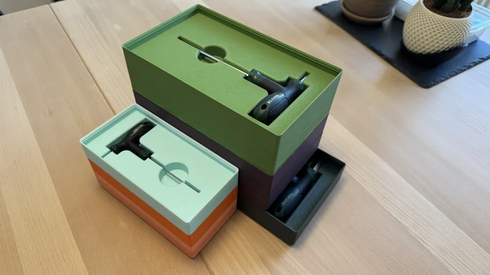 Gridfinity Bin - Customizable T-Handle Key Holder - Free 3D Print Model ...