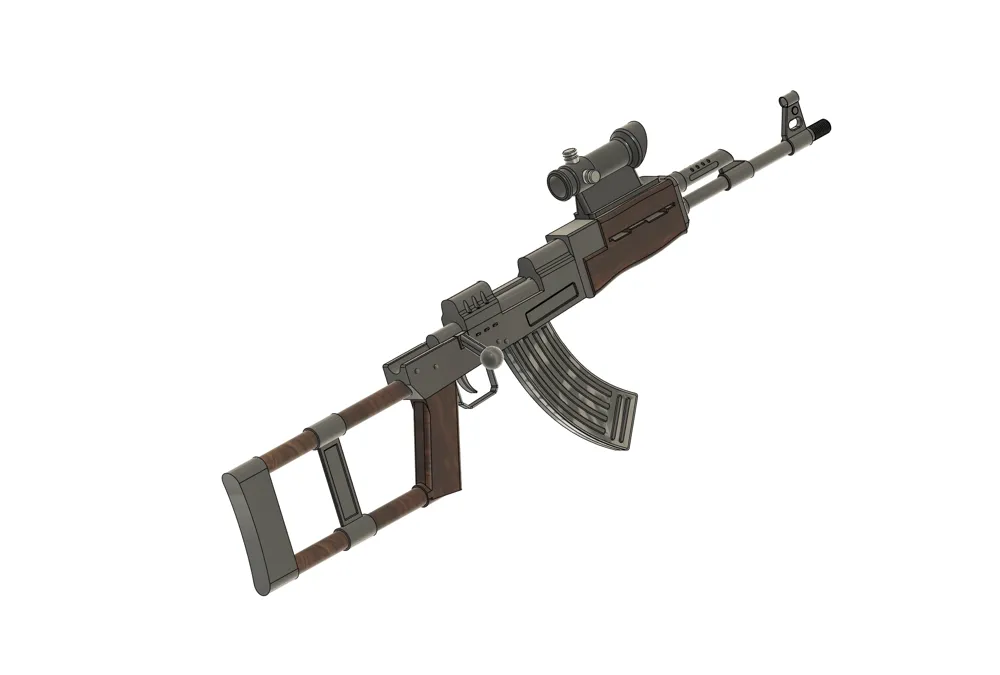 AK-47 Rifle - Bolt Action - Cosplay/Prop Gun - Free 3D Print Model ...