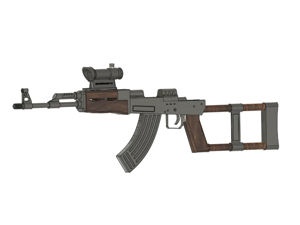 AK-47 Rifle - Bolt Action - Cosplay/Prop Gun - Free 3D Print Model ...