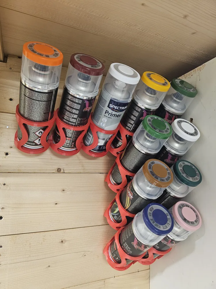 Spray Cans Wall and Desk Holder - Free 3D Print Model - MakerWorld