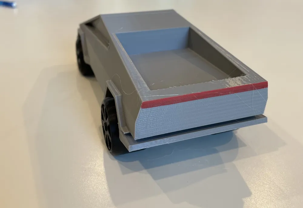 Tesla Cybertruck with Spinning Wheels by FoldedSkeleton MakerWorld ...