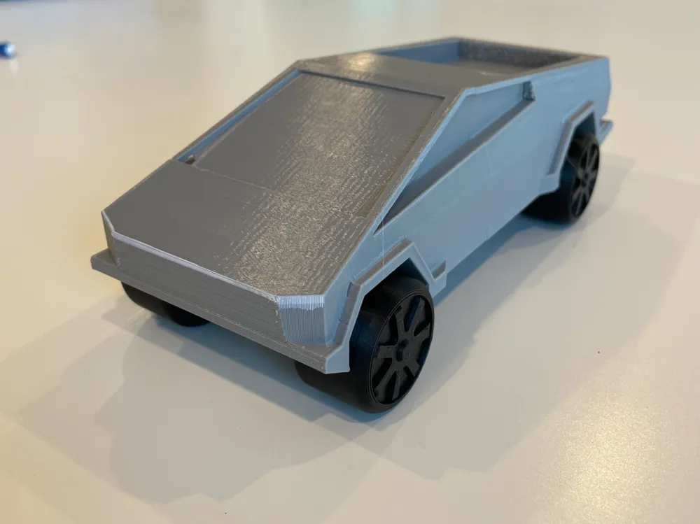 Tesla Cybertruck with Spinning Wheels by FoldedSkeleton MakerWorld ...