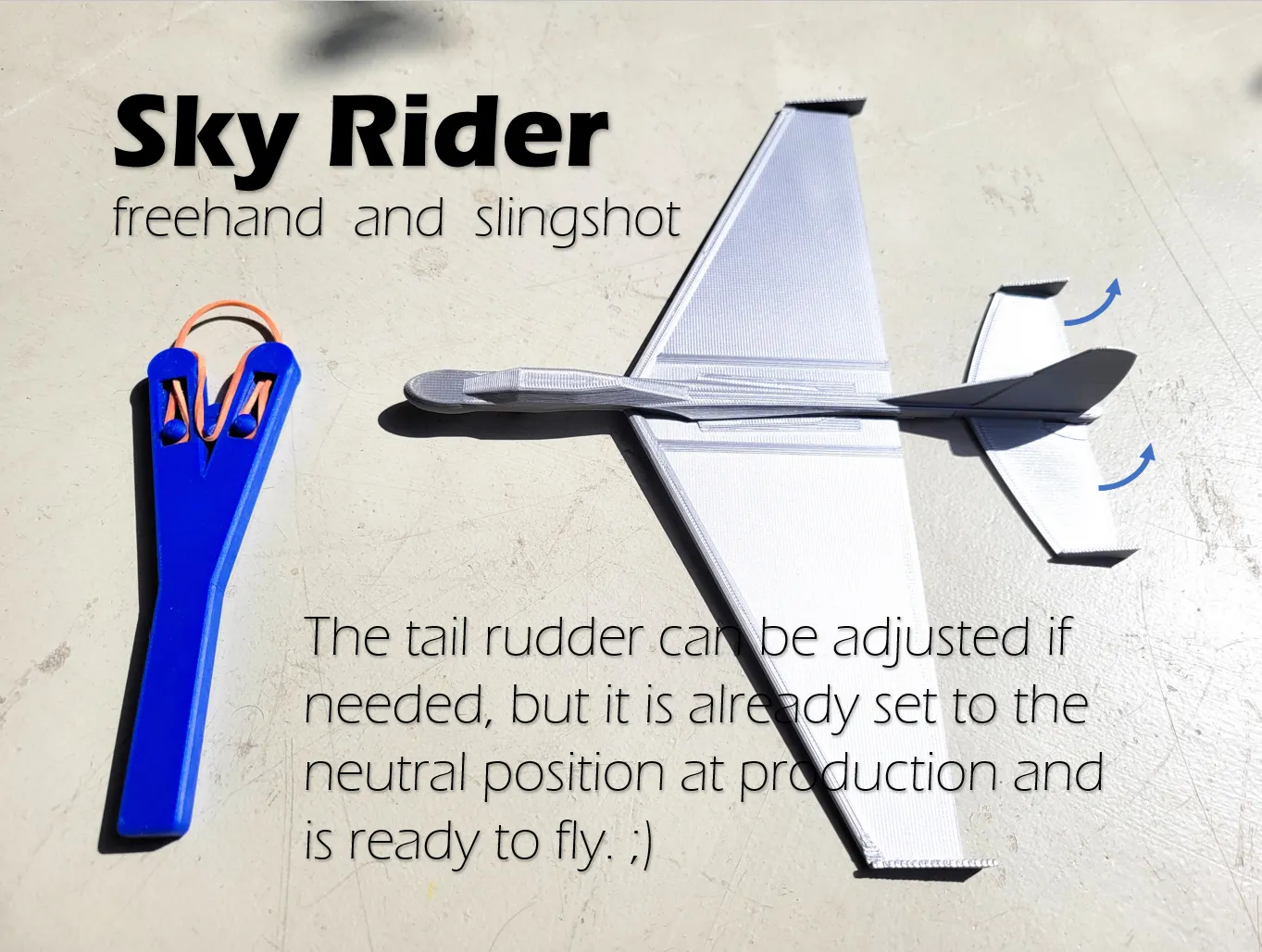 Sky Rider - freehand and slingshot flight - Free 3D Print Model ...