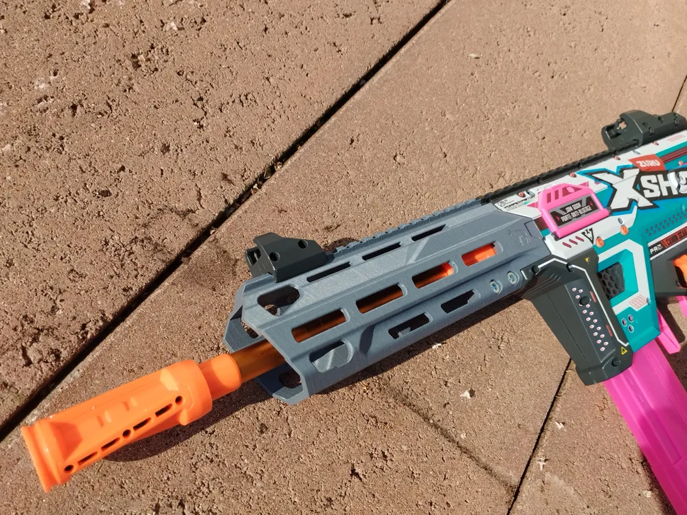 X Shot Motorized Piston Pump 'Terrier' handguard - Free 3D Print Model ...