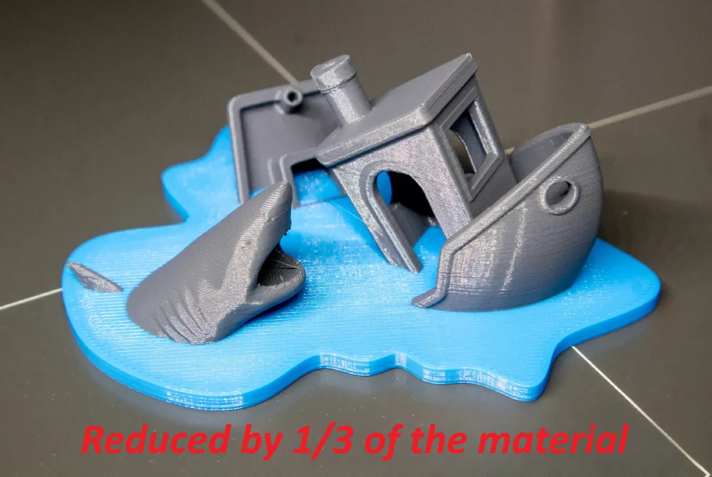 Benchy Wreck at Sea-JAWS Edition-Reduced Material Remixed by FFFprint ...