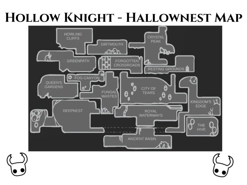 Hollow Knight Map - Hallownest by Flavia MakerWorld: Download Free 3D ...