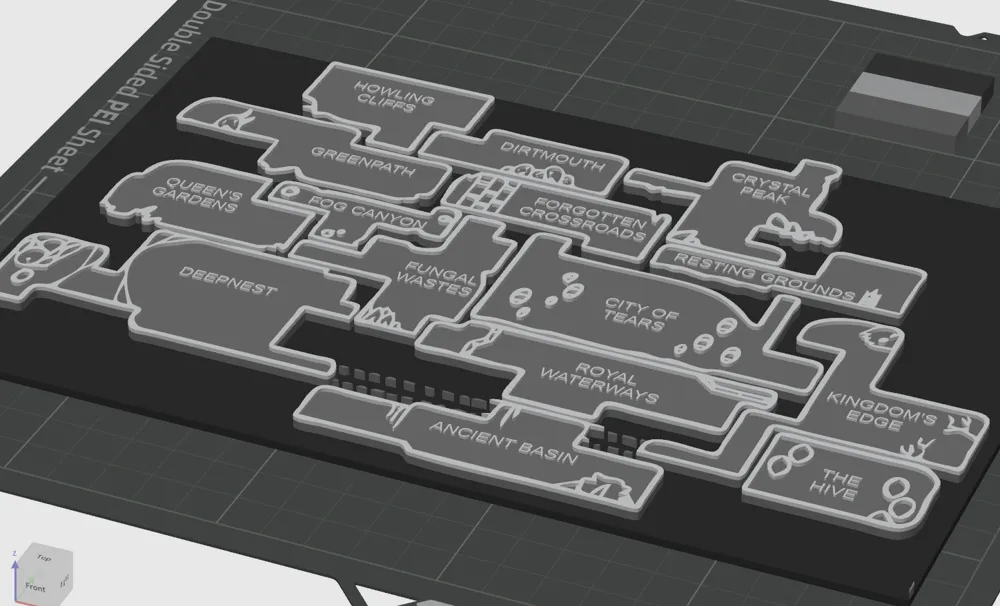 Hollow Knight Map - Hallownest - Free 3D Print Model - MakerWorld
