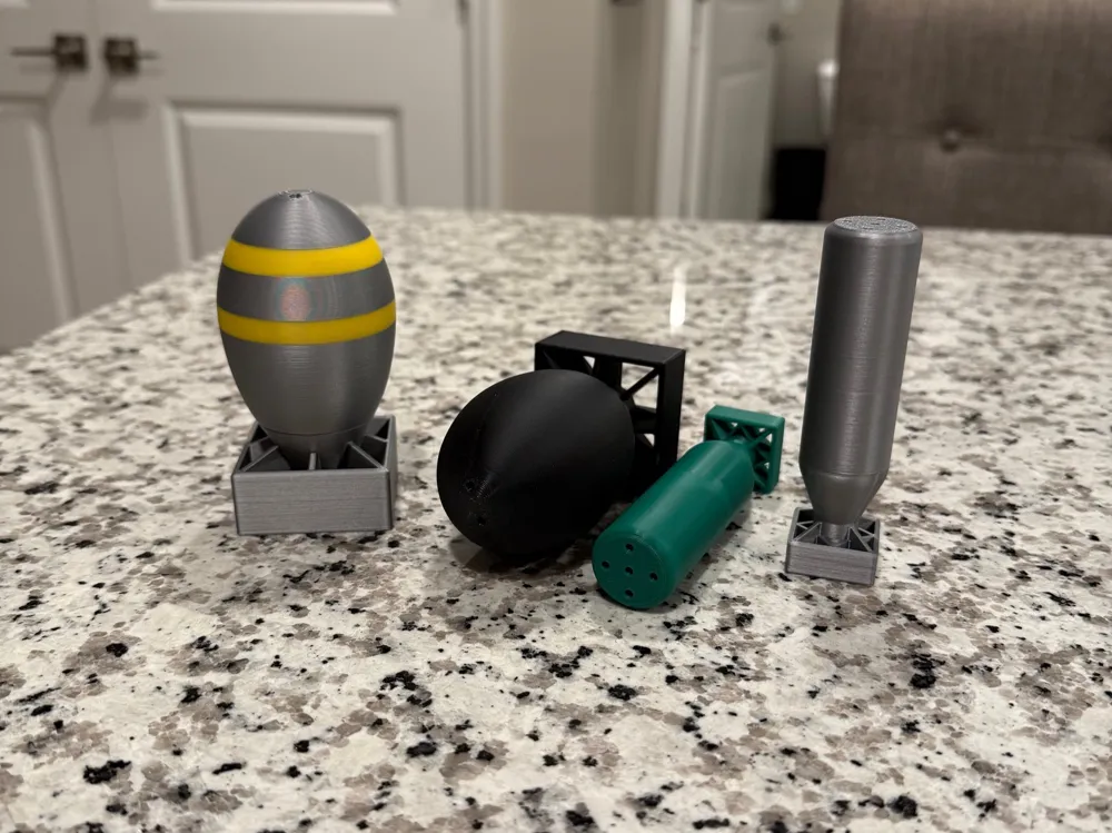Nuclear Bomb Salt & Pepper - Fat Man & Little Boy - Free 3D Print Model ...