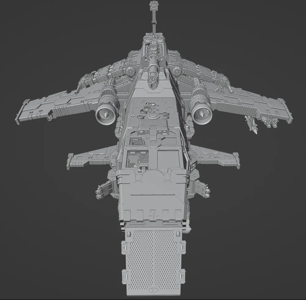 40k Space Marine Thunderhawk Gundship by Jason Spaceman MakerWorld ...