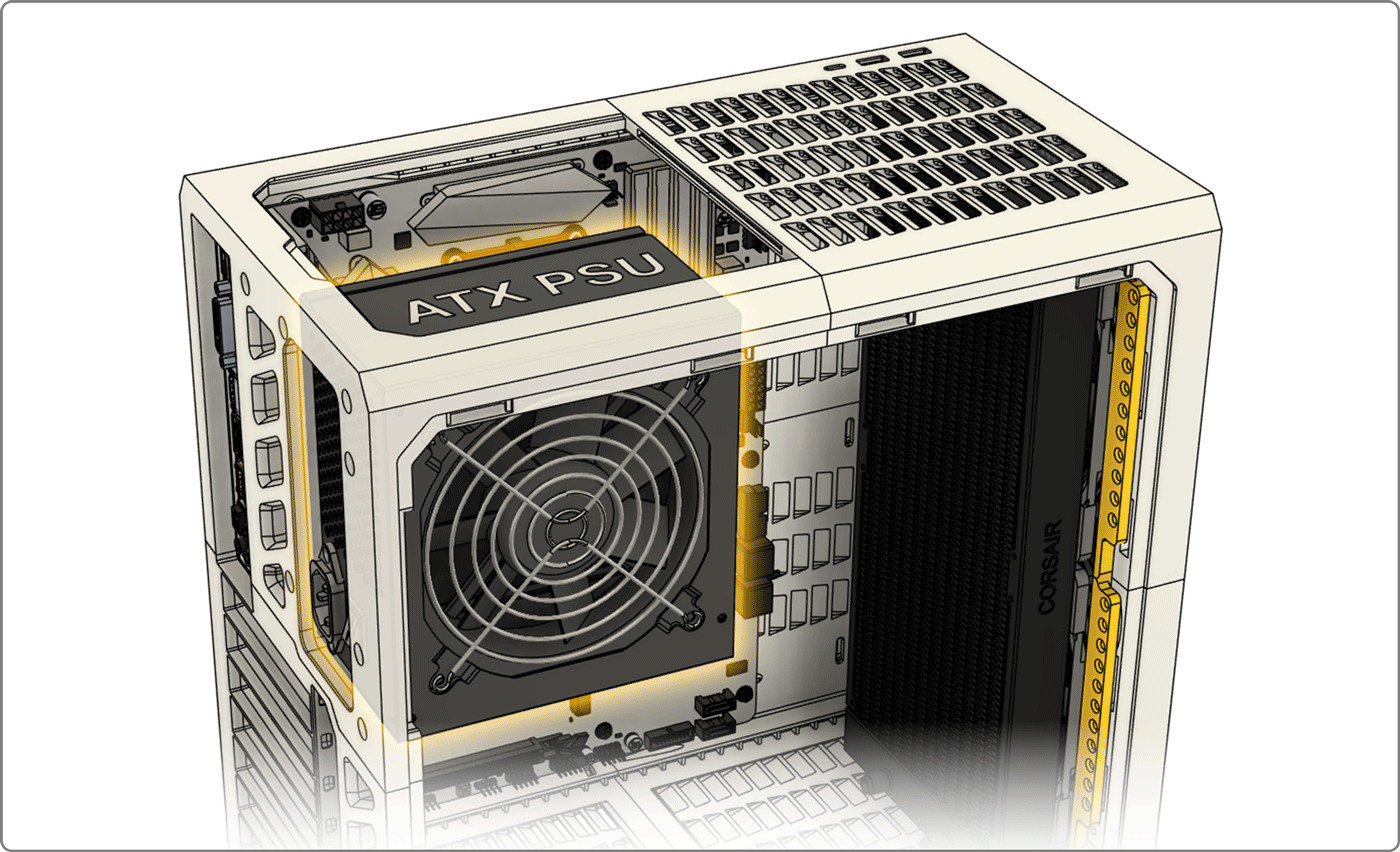 MODCASE HYPER - Compact ATX PC Case - Free 3D Print Model - MakerWorld
