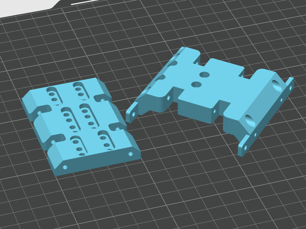 Two types of gearbox skid plates for SCX10 Gen 1 mounting holes by ...
