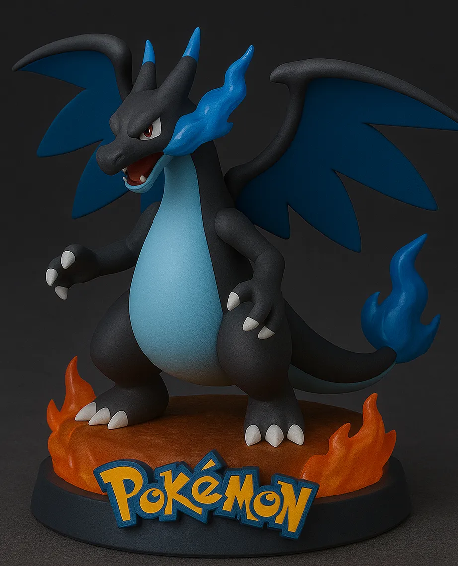 POKEMON - Mega Charizard X - Free 3D Print Model - MakerWorld