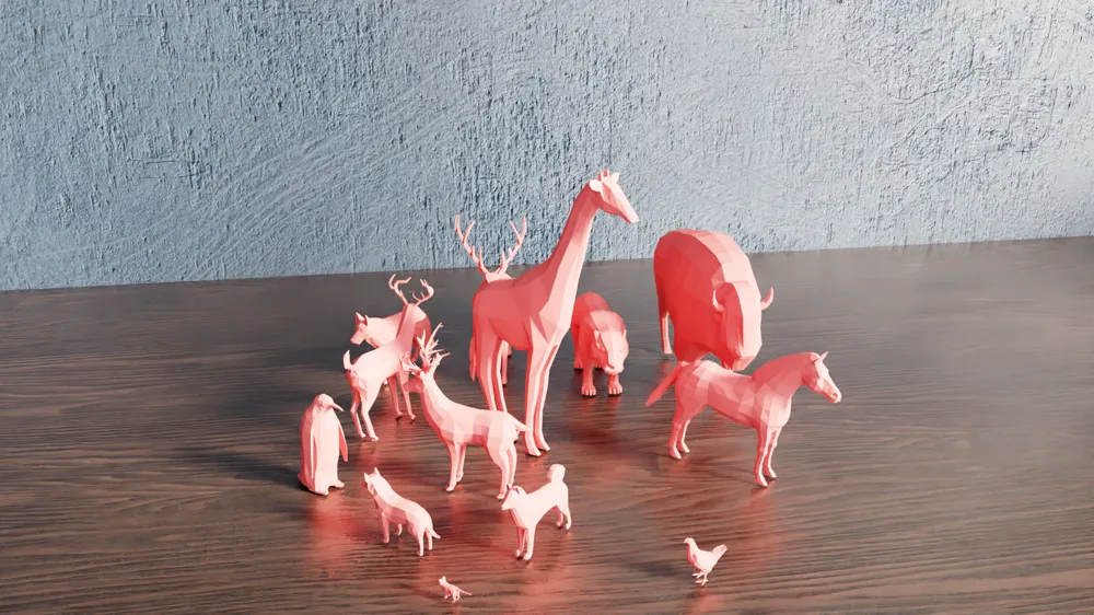 Animal Models Collection Low Poly V1 by Marjers MakerWorld: Download ...