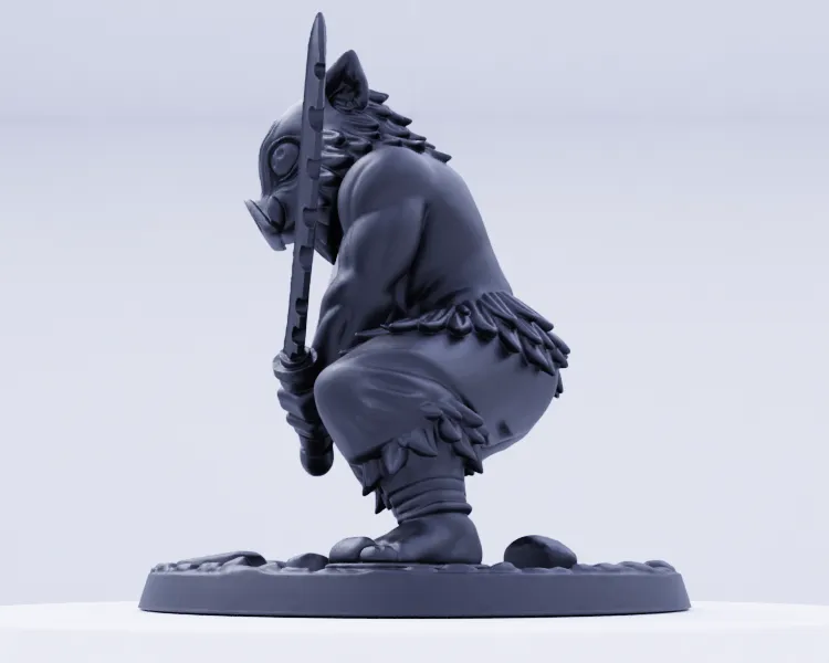 Inosuke Hashibira - Dual Swords Action Pose by Marjers MakerWorld ...