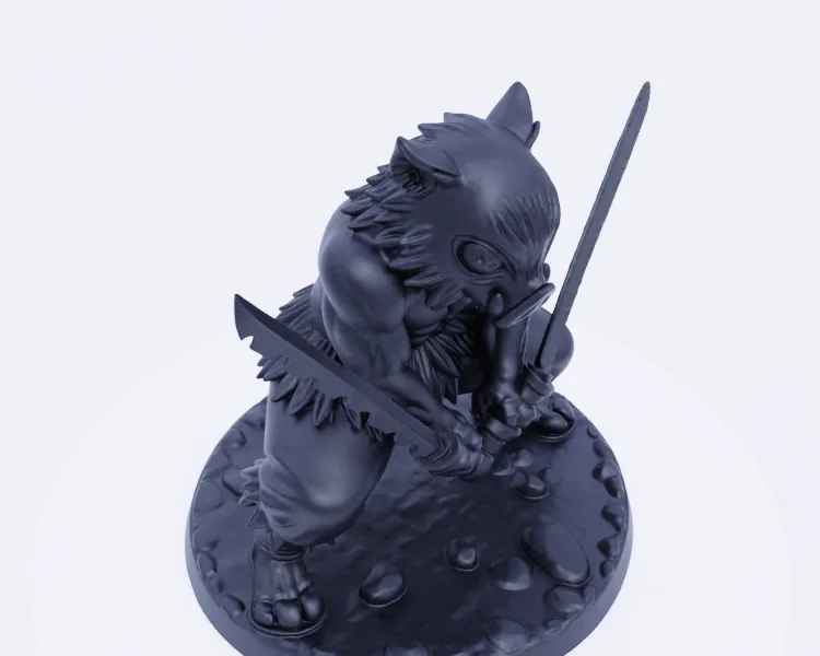 Inosuke Hashibira - Dual Swords Action Pose by Marjers MakerWorld ...
