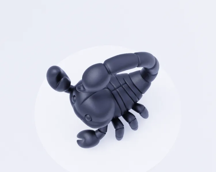 Cute Scorpion Waving - Friendly Desert Dweller - Free 3D Print Model ...