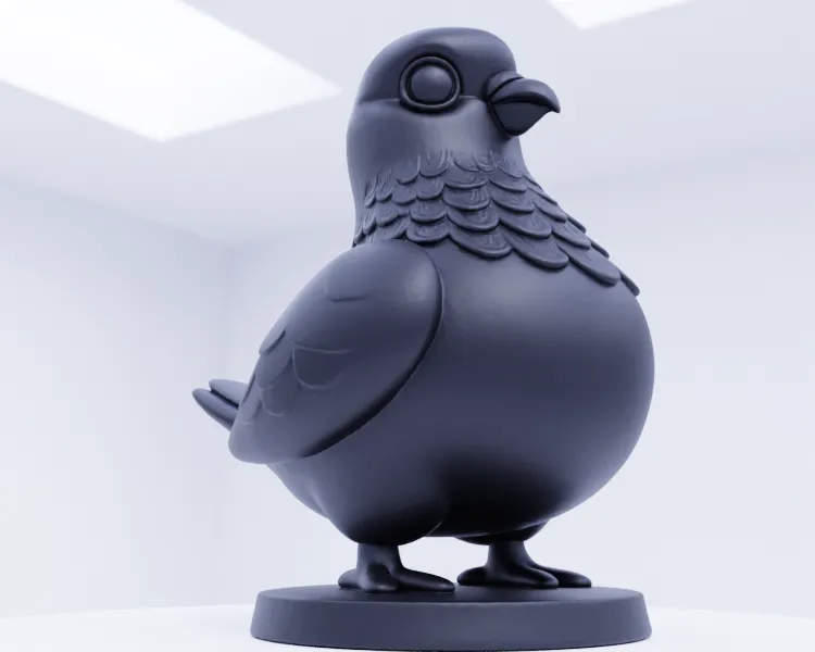 Cute Pigeon Standing - Charming City Bird by Marjers MakerWorld: Download Free 3D Models