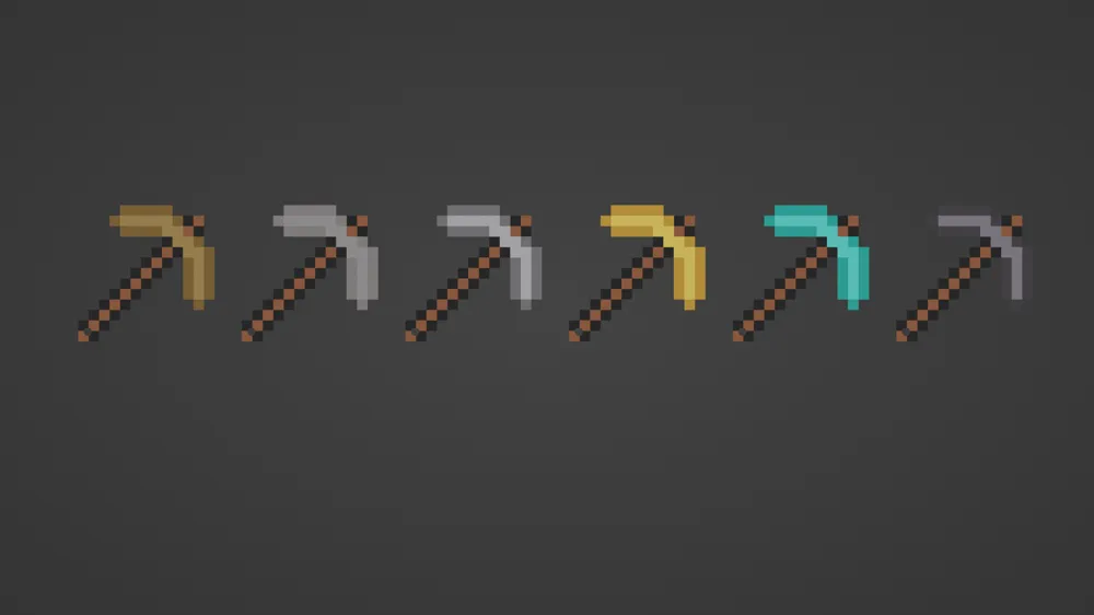 Minecraft pickaxe / Minecraft pickaxe - Free 3D Print Model - MakerWorld