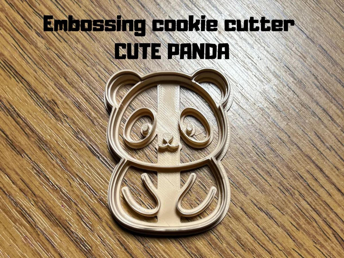 Embossing cookit cutter panda - Free 3D Print Model - MakerWorld