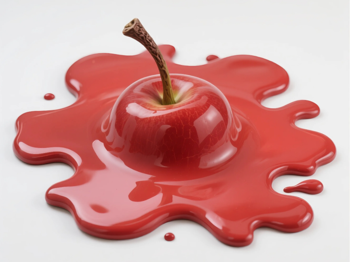 A melted red apple Print in Place for A1 mini by why MakerWorld ...