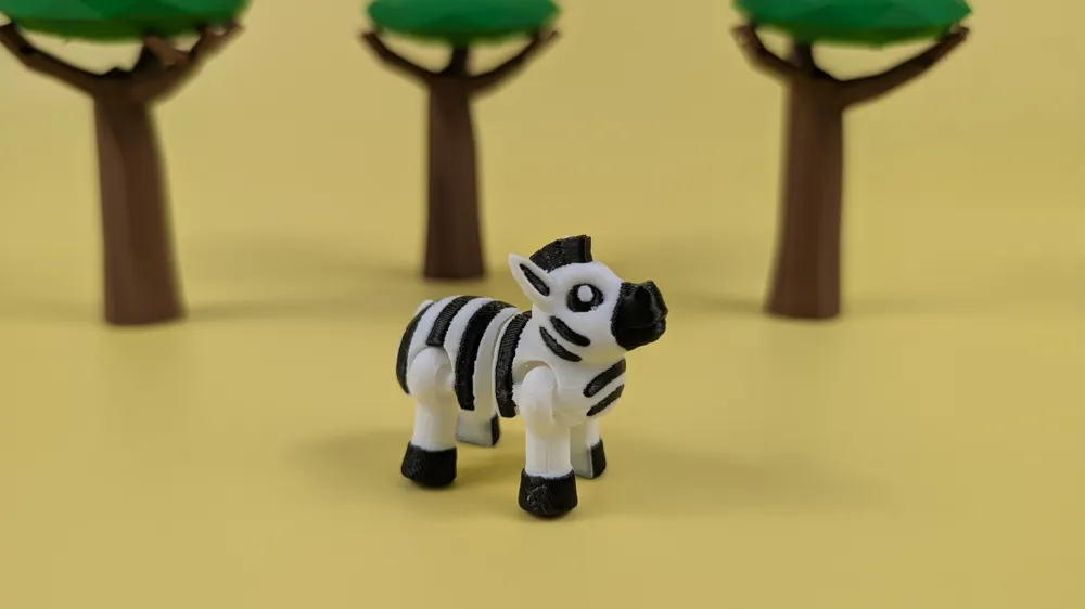 Zebra - Articulated Keychain Figure by Biocraftlab MakerWorld: Download ...