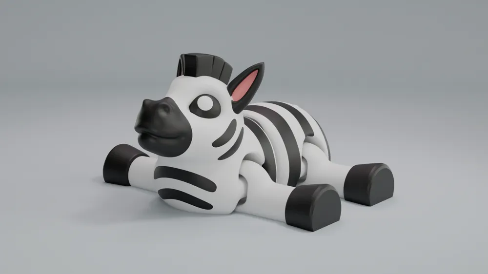 Zebra - Articulated Keychain Figure by Biocraftlab MakerWorld: Download ...