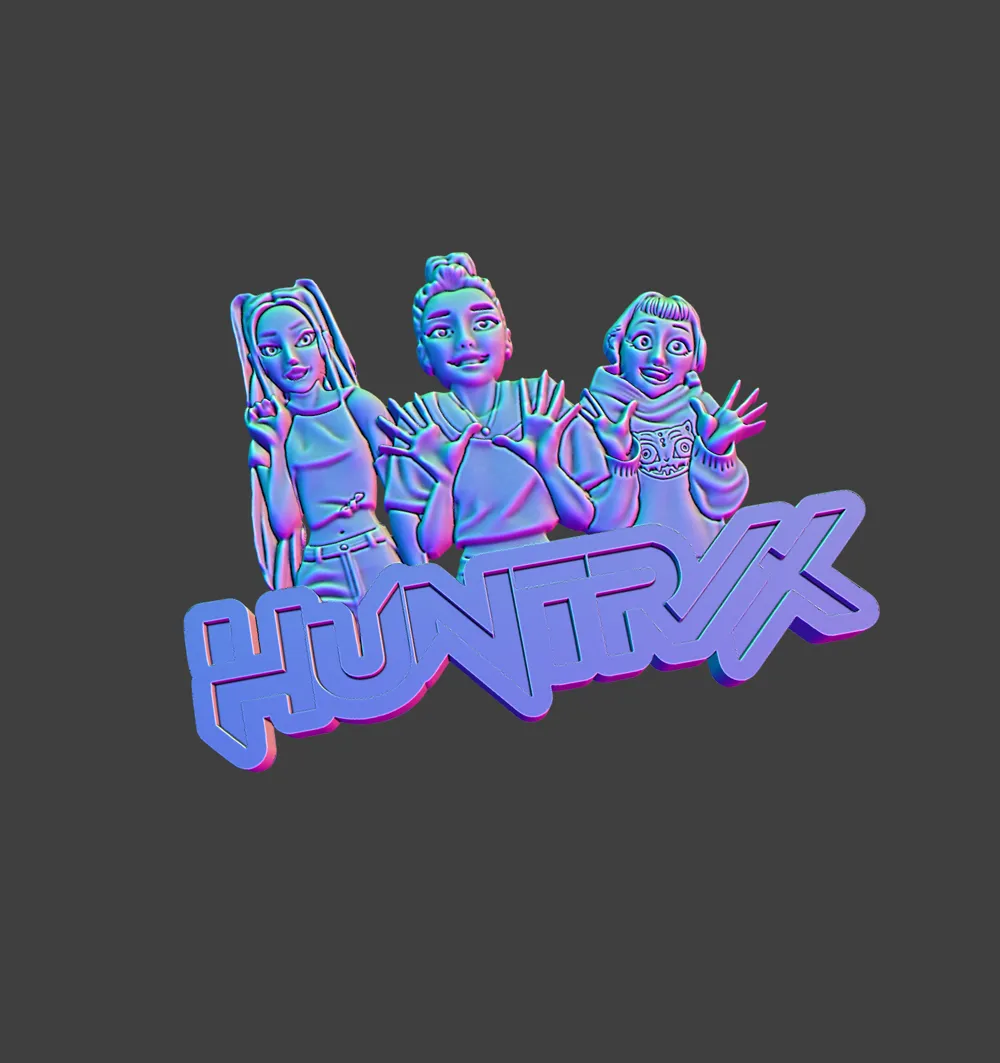 Huntrix hi fans scene from kpop demon hunters by Tasty Voxels ...